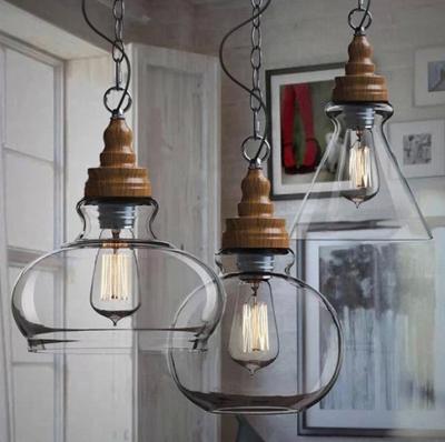 China Industrial Glass Ball Pendant Lights Farmhouse Kitchen Dining room Lighting (WH-GP-29) for sale