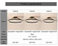 China Modern LED Ceiling Light Home Decor Circular Lamps Fixtures （WH-AP-713） for sale