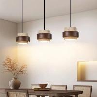 China Walnut Pendant Light Indoor LED Travertine Chandelier（WH-AP-714） for sale