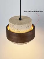 China Walnut Pendant Light Indoor LED Travertine Chandelier（WH-AP-714） for sale
