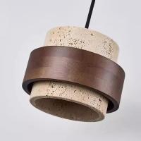 China Walnut Pendant Light Indoor LED Travertine Chandelier（WH-AP-714） for sale