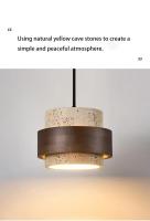 China Walnut Pendant Light Indoor LED Travertine Chandelier（WH-AP-714） for sale