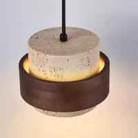 China Walnut Pendant Light Indoor LED Travertine Chandelier（WH-AP-714） for sale