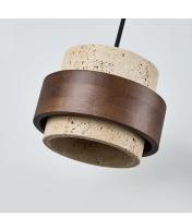 China Walnut Pendant Light Indoor LED Travertine Chandelier（WH-AP-714） for sale