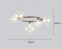 China Magic Beans Chandelier Glass Bubbles Round G9 Light Fixture （WH-AP-719） for sale