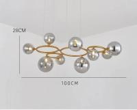 China Magic Beans Chandelier Glass Bubbles Round G9 Light Fixture （WH-AP-719） for sale
