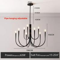 China Retro Design Art Pendant Chandelier for Living Room Bedroom Gold Candle Restaurant Light （WH-AP-723） for sale