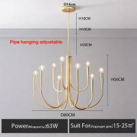 China Retro Design Art Pendant Chandelier for Living Room Bedroom Gold Candle Restaurant Light （WH-AP-723） for sale