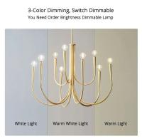 China Retro Design Art Pendant Chandelier for Living Room Bedroom Gold Candle Restaurant Light （WH-AP-723） for sale