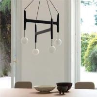 China Retro Multi Head glass chandelier ASTRA Wood Pendant Light (WH-GP-180) for sale