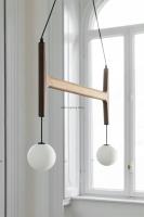 China Retro Multi Head glass chandelier ASTRA Wood Pendant Light (WH-GP-180) for sale