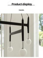 China Retro Multi Head glass chandelier ASTRA Wood Pendant Light (WH-GP-180) for sale