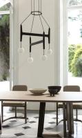 China Retro Multi Head glass chandelier ASTRA Wood Pendant Light (WH-GP-180) for sale