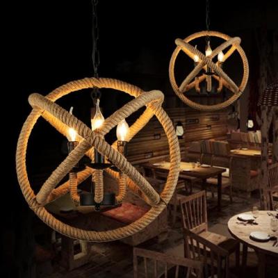 China Rope globe vintage pendant lights for indoor home Dining room Kitchen Lighting (WH-VP-11) for sale