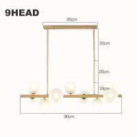 China Modern designer chandelier gold Luxury Nordic glass ball light Kitchen Island lamp (WH-GP-181) for sale