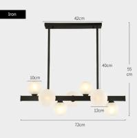 China Modern designer chandelier gold Luxury Nordic glass ball light Kitchen Island lamp (WH-GP-181) for sale