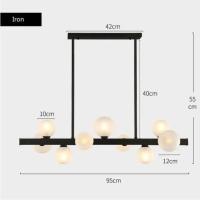 China Modern designer chandelier gold Luxury Nordic glass ball light Kitchen Island lamp (WH-GP-181) for sale