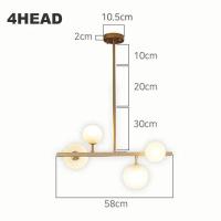 China Modern designer chandelier gold Luxury Nordic glass ball light Kitchen Island lamp (WH-GP-181) for sale