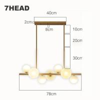 China Modern designer chandelier gold Luxury Nordic glass ball light Kitchen Island lamp (WH-GP-181) for sale