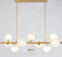 China Modern designer chandelier gold Luxury Nordic glass ball light Kitchen Island lamp (WH-GP-181) for sale