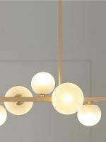 China Modern designer chandelier gold Luxury Nordic glass ball light Kitchen Island lamp (WH-GP-181) for sale