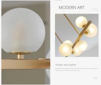China Modern designer chandelier gold Luxury Nordic glass ball light Kitchen Island lamp (WH-GP-181) for sale