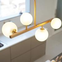 China Modern designer chandelier gold Luxury Nordic glass ball light Kitchen Island lamp (WH-GP-181) for sale
