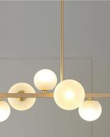 China Modern designer chandelier gold Luxury Nordic glass ball light Kitchen Island lamp (WH-GP-181) for sale