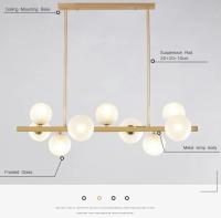 China Modern designer chandelier gold Luxury Nordic glass ball light Kitchen Island lamp (WH-GP-181) for sale