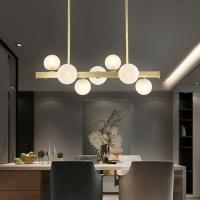 China Modern designer chandelier gold Luxury Nordic glass ball light Kitchen Island lamp (WH-GP-181) for sale