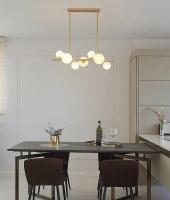 China Modern designer chandelier gold Luxury Nordic glass ball light Kitchen Island lamp (WH-GP-181) for sale