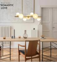 China Modern designer chandelier gold Luxury Nordic glass ball light Kitchen Island lamp (WH-GP-181) for sale