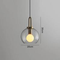 China Postmodern retro hanging lamp Luxury Restaurant Nordic Ball Single glass pendant light(WH-GP-183) for sale