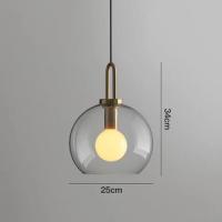 China Postmodern retro hanging lamp Luxury Restaurant Nordic Ball Single glass pendant light(WH-GP-183) for sale