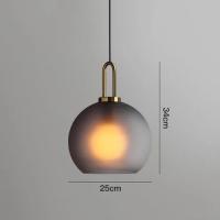 China Postmodern retro hanging lamp Luxury Restaurant Nordic Ball Single glass pendant light(WH-GP-183) for sale