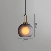 China Postmodern retro hanging lamp Luxury Restaurant Nordic Ball Single glass pendant light(WH-GP-183) for sale