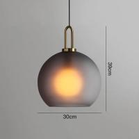 China Postmodern retro hanging lamp Luxury Restaurant Nordic Ball Single glass pendant light(WH-GP-183) for sale