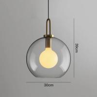China Postmodern retro hanging lamp Luxury Restaurant Nordic Ball Single glass pendant light(WH-GP-183) for sale