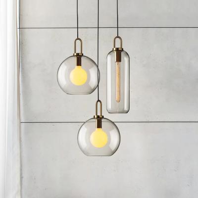 China Postmodern retro hanging lamp Luxury Restaurant Nordic Ball Single glass pendant light(WH-GP-183) for sale