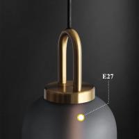 China Postmodern retro hanging lamp Luxury Restaurant Nordic Ball Single glass pendant light(WH-GP-183) for sale