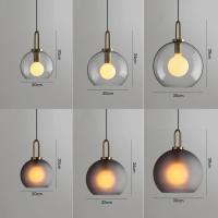 China Postmodern retro hanging lamp Luxury Restaurant Nordic Ball Single glass pendant light(WH-GP-183) for sale