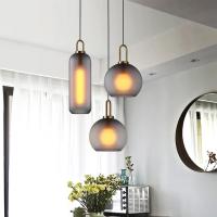 China Postmodern retro hanging lamp Luxury Restaurant Nordic Ball Single glass pendant light(WH-GP-183) for sale