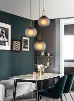China Postmodern retro hanging lamp Luxury Restaurant Nordic Ball Single glass pendant light(WH-GP-183) for sale