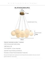 China Nordic bubble pendant lamp Cream Cloud Glass Ball Chandelier (WH-GP-188) for sale