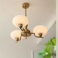 China Mid century Bauhaus Chandeliers French Cream white glass Pendant lamp (WH-GP-189) for sale