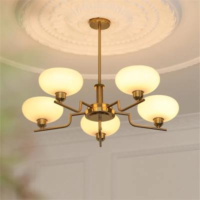 China Mid century Bauhaus Chandeliers French Cream white glass Pendant lamp (WH-GP-189) for sale