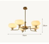 China Mid century Bauhaus Chandeliers French Cream white glass Pendant lamp (WH-GP-189) for sale