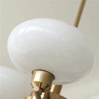 China Mid century Bauhaus Chandeliers French Cream white glass Pendant lamp (WH-GP-189) for sale