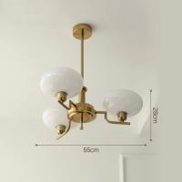 China Mid century Bauhaus Chandeliers French Cream white glass Pendant lamp (WH-GP-189) for sale