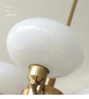 China Mid century Bauhaus Chandeliers French Cream white glass Pendant lamp (WH-GP-189) for sale